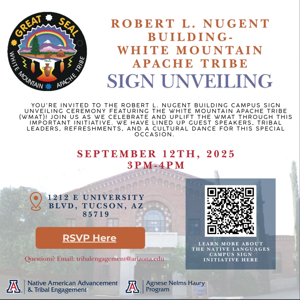 Robert L. Nugent White Mountain Apache Tribe Sign Unveiling | Native ...