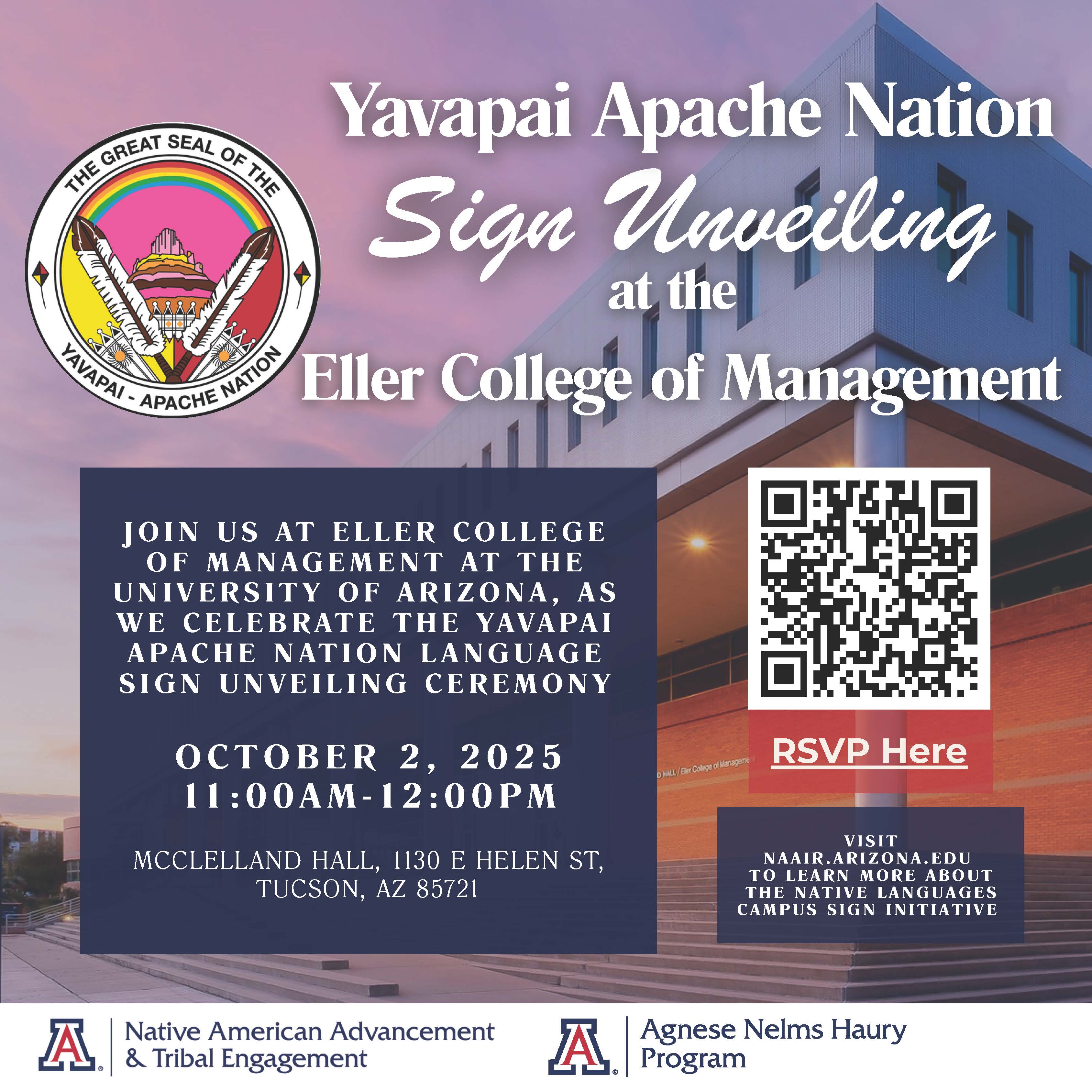 Yavapai Apache Nation Sign Unveiling | Native American Student Affairs